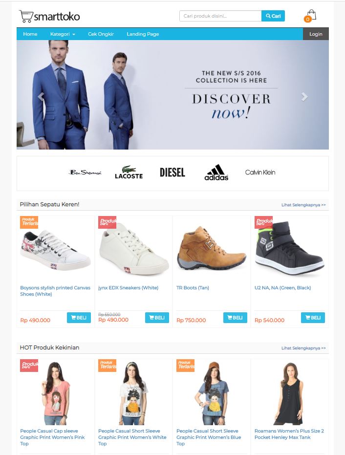 Desain Toko Online - Jasa Pembuatan Website